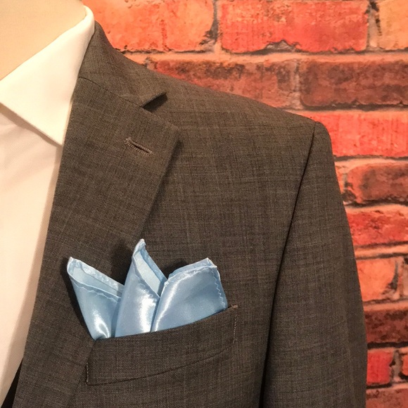 Accessories | Satin Light Blue Pocket Square | Poshmark